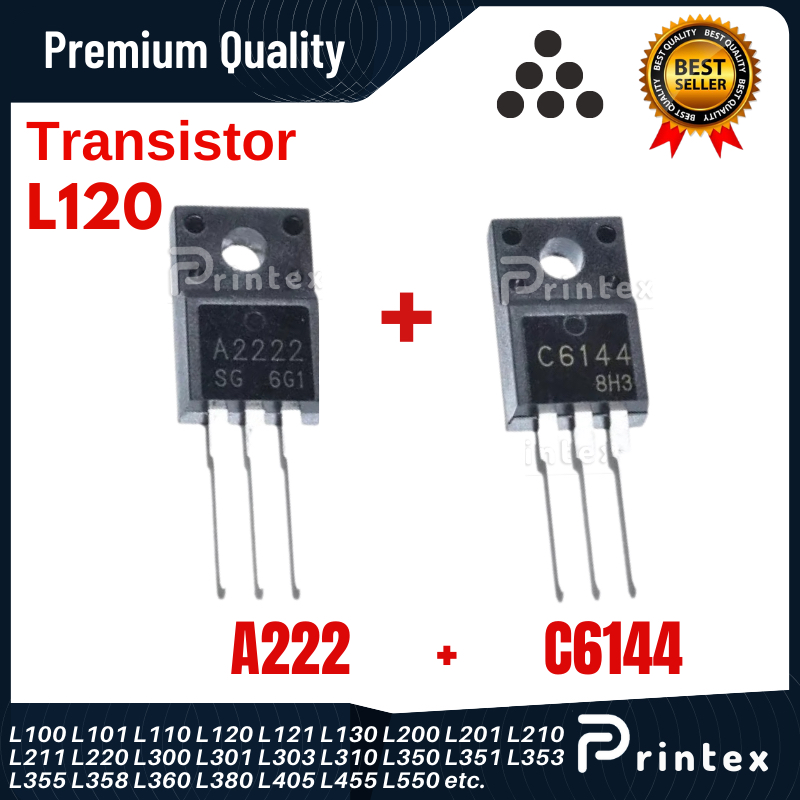 A2222 + C6144 Transistor for Epson Boards Parts (1 SET) | Shopee Singapore