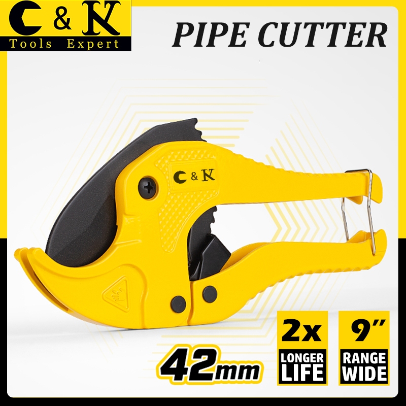 C&K PVC Pipe Cutter 32 / 42mm Quick Shear Cutting Tube Pipe Shear Auto ...