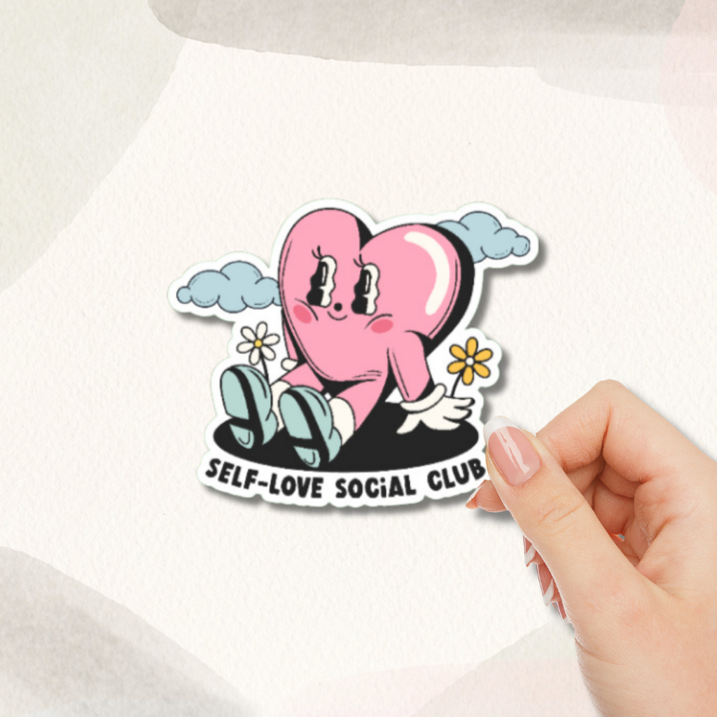 SELF-LOVE SOCIAL CLUB STICKER | Trendy Aesthetic Mental Health ...