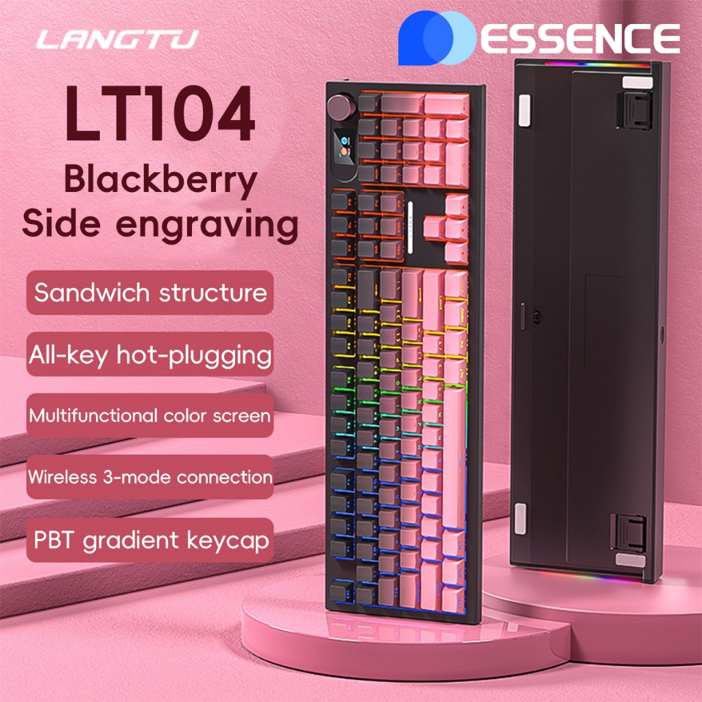 LANGTU LT104 Upgrade Side Lettering PBT Keycaps LT104 3Mode Wireless ...