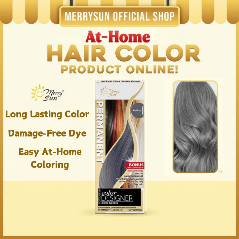 Merry Sun Permanent Hair Color (ASH GRAY) | Shopee Singapore