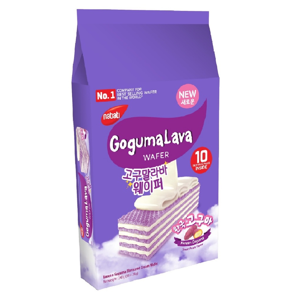 Nabati Goguma Lava Cream Wafer Sweet Potato 24gx10s | Shopee Singapore