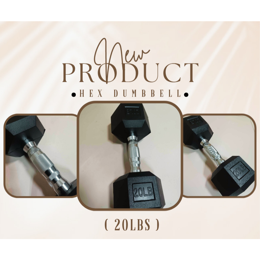 Rubberized Hex Dumbbell ( 20 LBS ) | Shopee Singapore