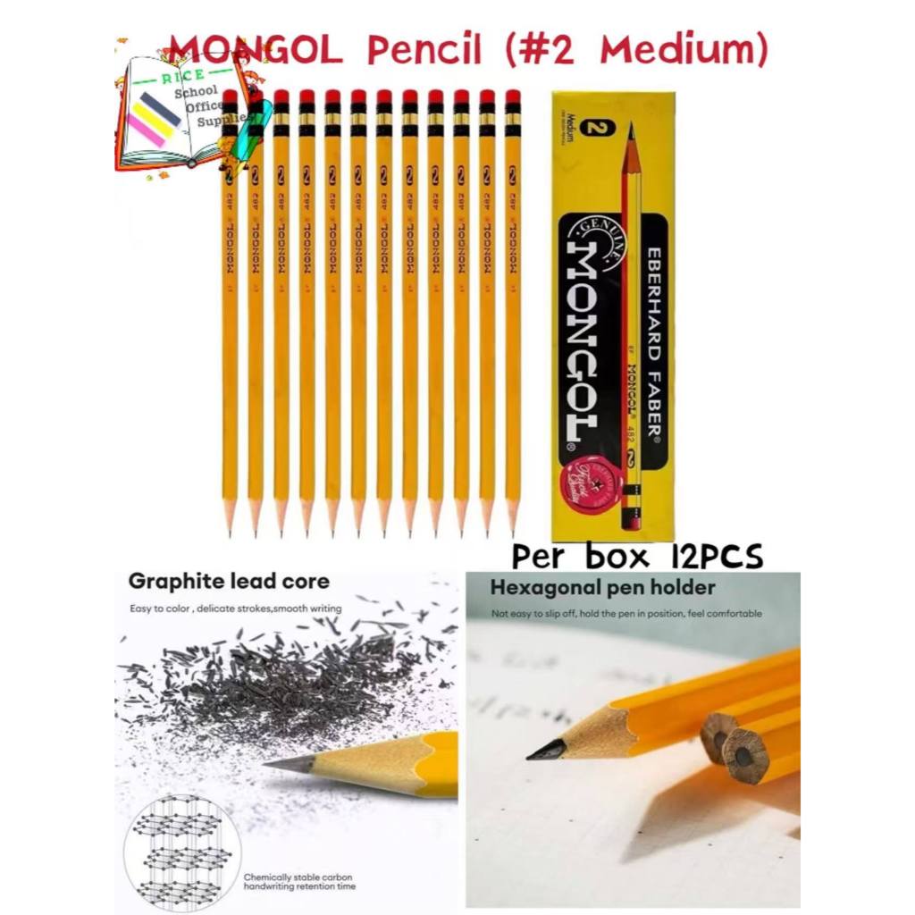 MONGOL Pencil ( 2 Medium) school supplies Stationary Stuent Pencils ...
