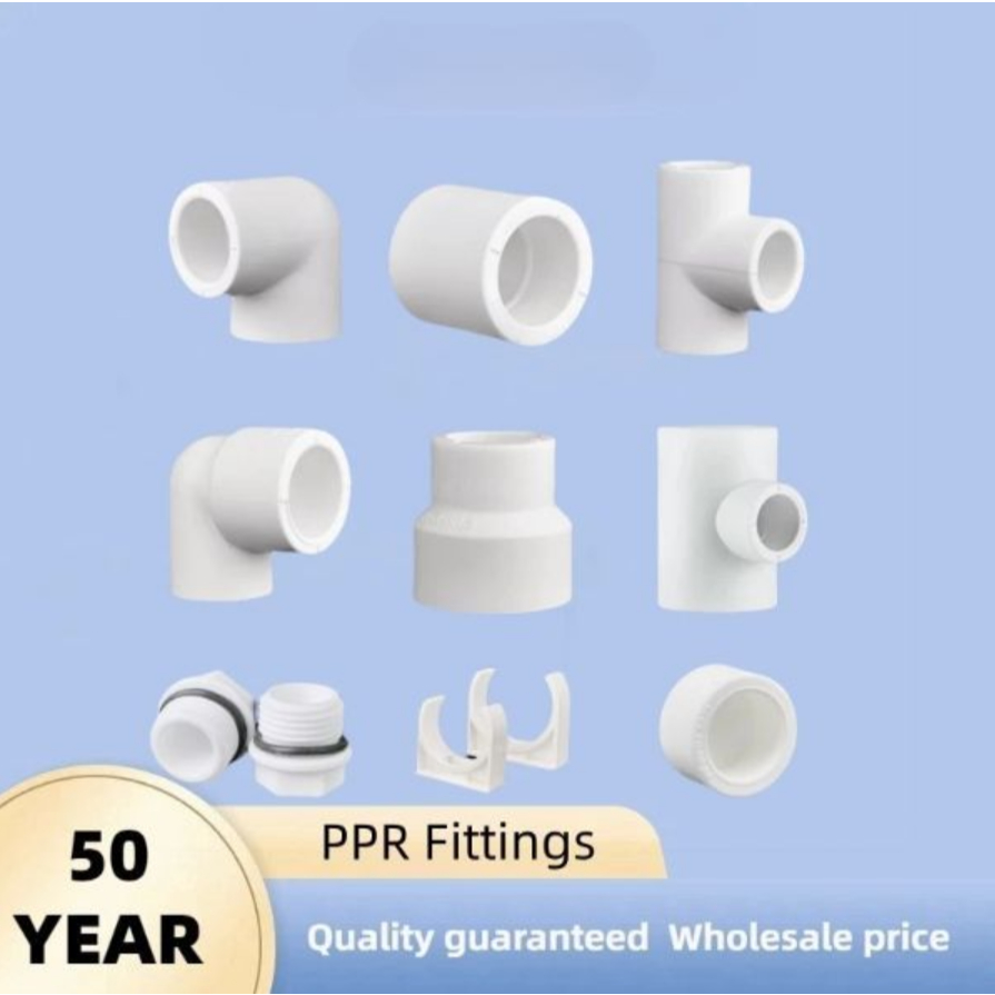 PPR Fittings plain ELBOW , COUPLING ,TEE , END CAP , MALE PLUG 1/2 3/4 ...