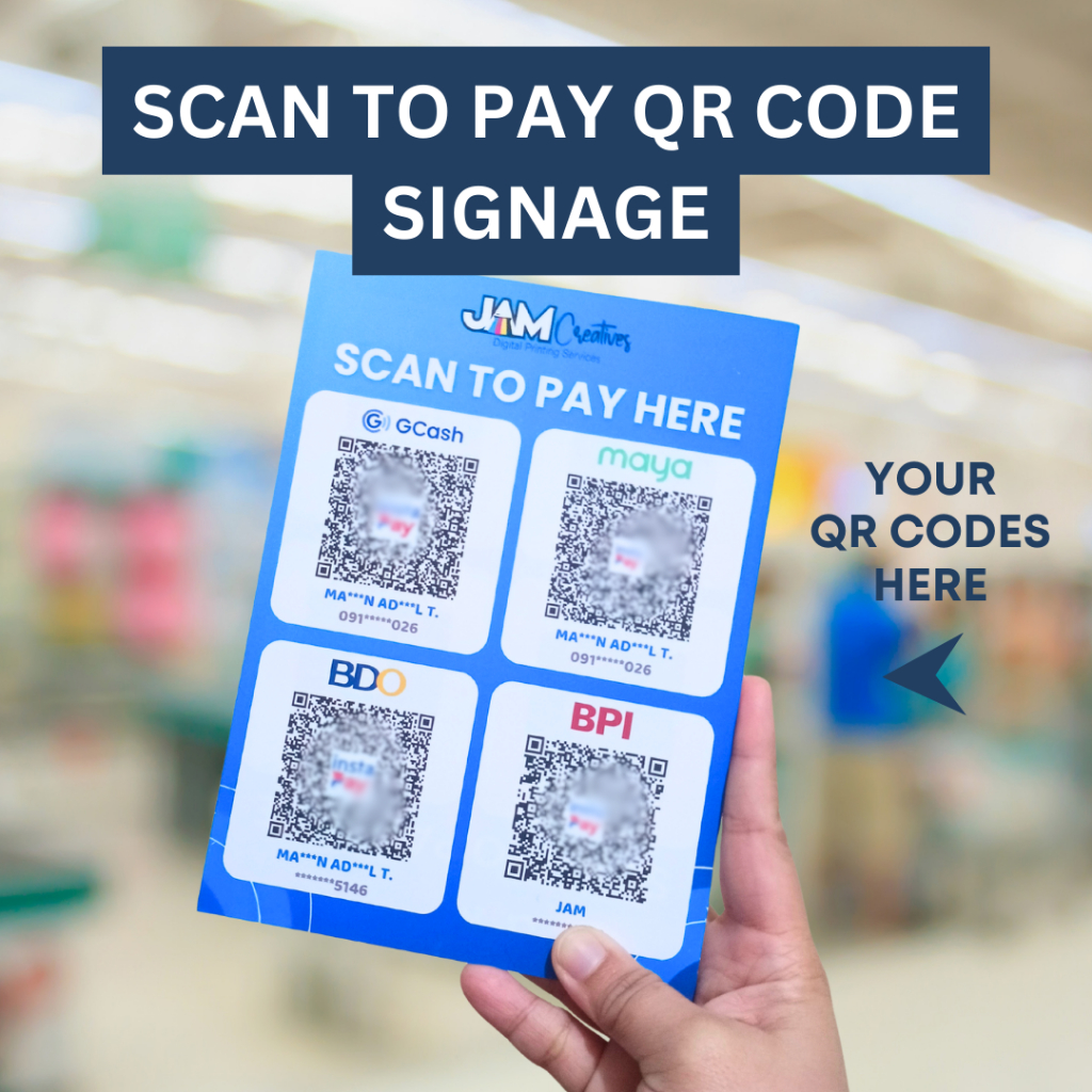 Customized QR Code Signage, Scan to PAY QR Signage, QR Code (Sold Per ...