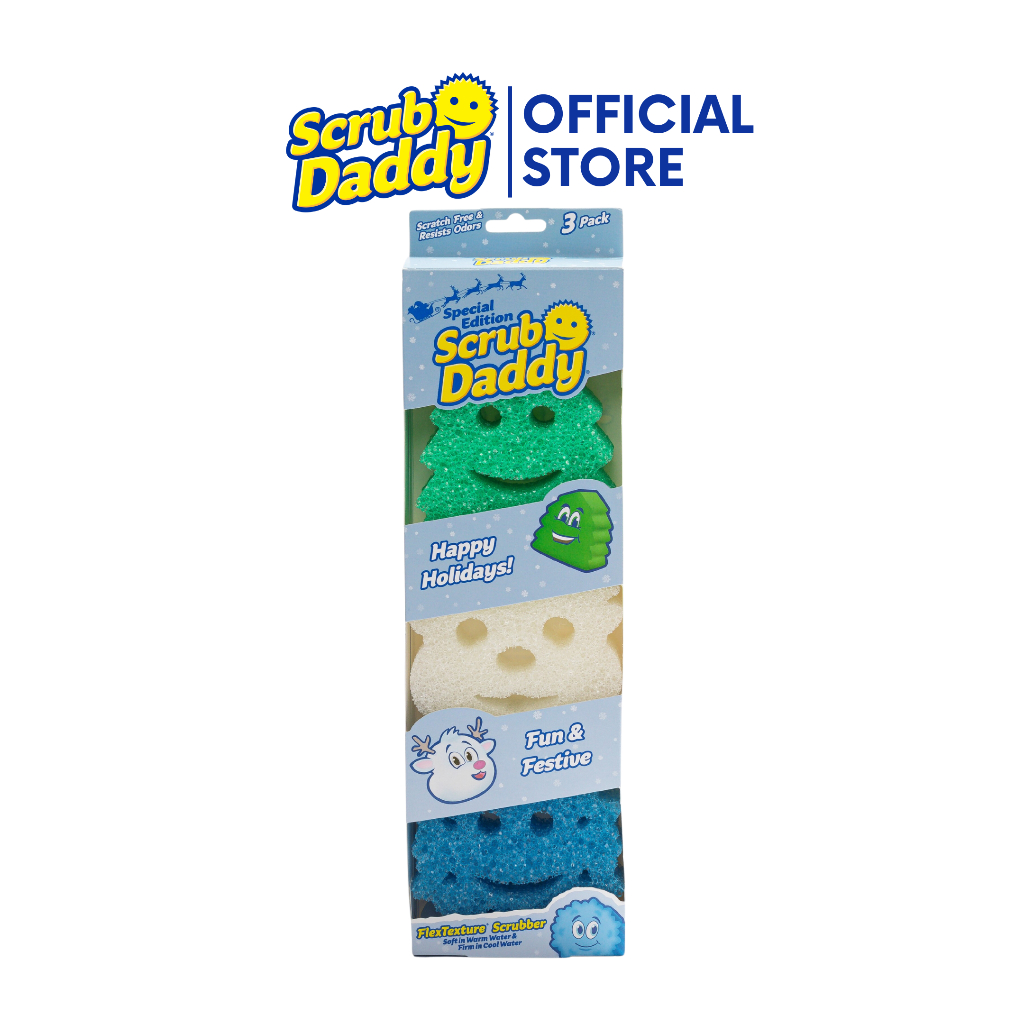 Scrub Daddy Winter Shapes (3 pcs in a pack - 1 BEAR, 1 TREE, 1 ...