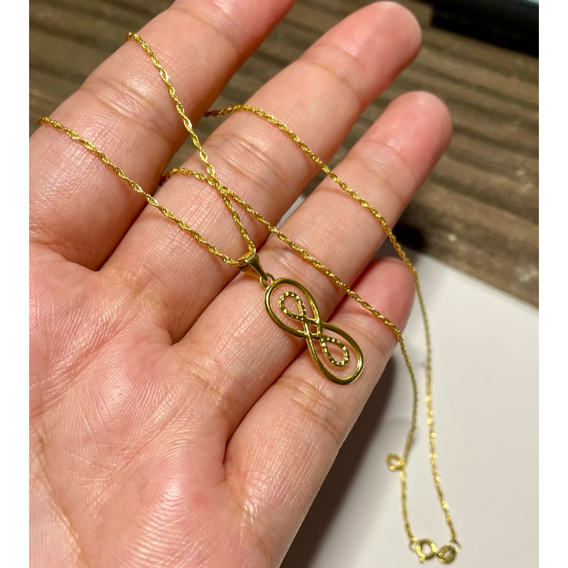 PAWNABLE 18K Saudi Gold Rope Chain(lightweight, thin, 16”)with 18K ...