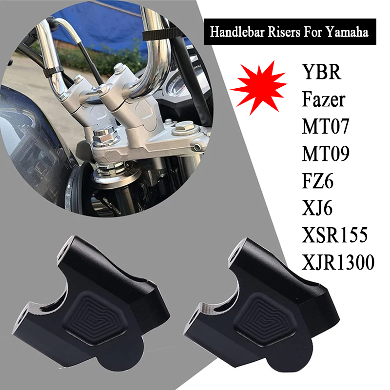 22mm Handlebar Risers For YAMAHA YBR Fazer MT07 MT09 FZ6 XJ6 XSR155 ...