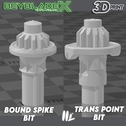 [ Beyblade X ] Bound Spike / Trans Point 3d printed bit | Shopee Singapore