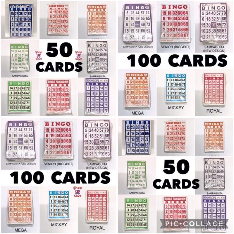 BINGO CARDS / 50 and 100 CARDS | Shopee Singapore