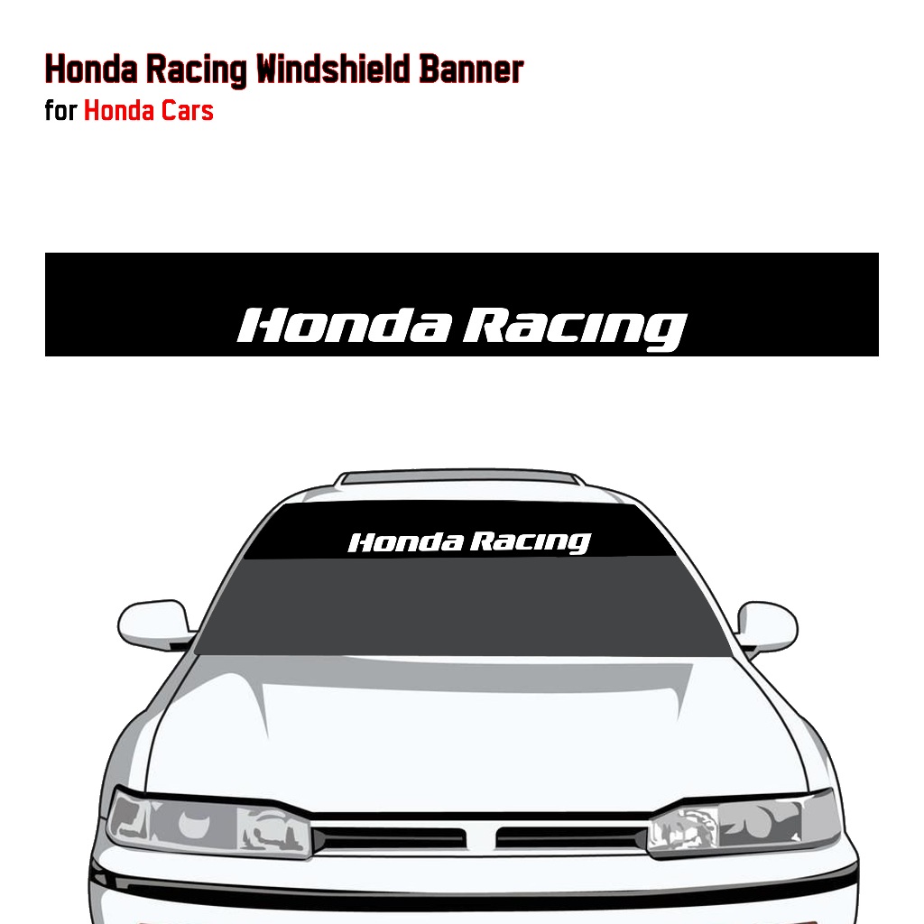Honda Racing Sunstrip Windshield Banner - Outdoor Sticker | Shopee ...