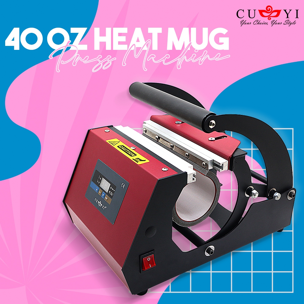 CUYI Heat Mug Press Machine 40oz (Red) | Shopee Singapore