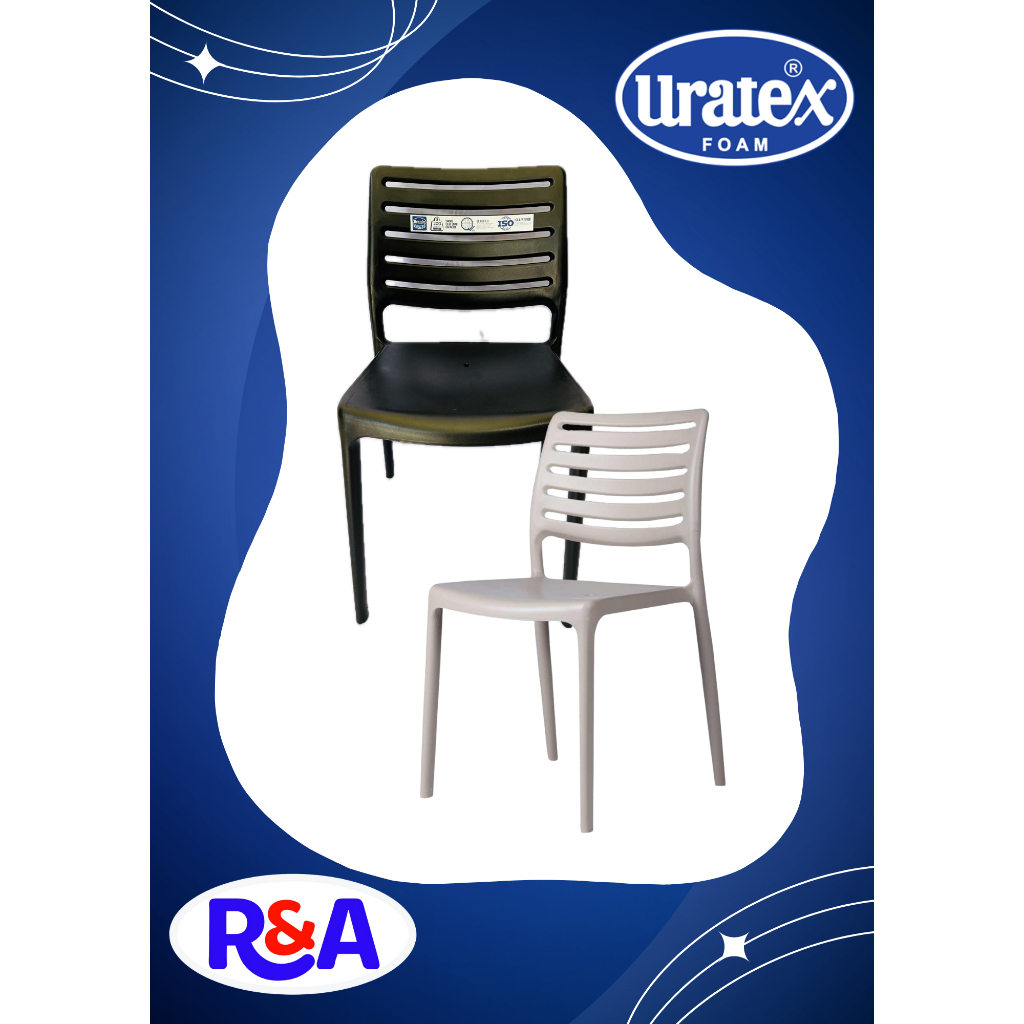 Uratex Monoblock Olimpia Bistro Chair (Black) | Shopee Singapore