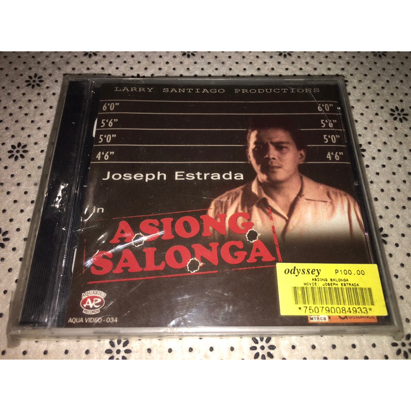Joseph Estrada Vintage VCD Asiong Salonga Pinoy Movie | Shopee Singapore