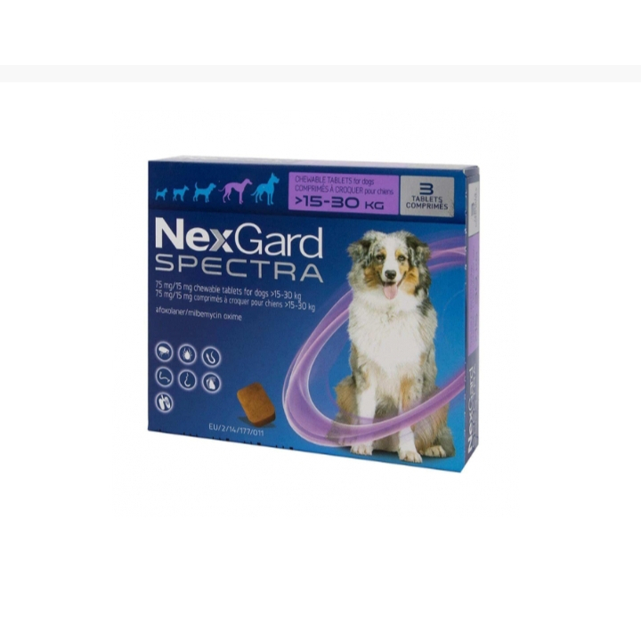 NexGard Spectra Chewable Tablet Dog Ectoparasiticide > 15 - 30 Kg ( 3 ...