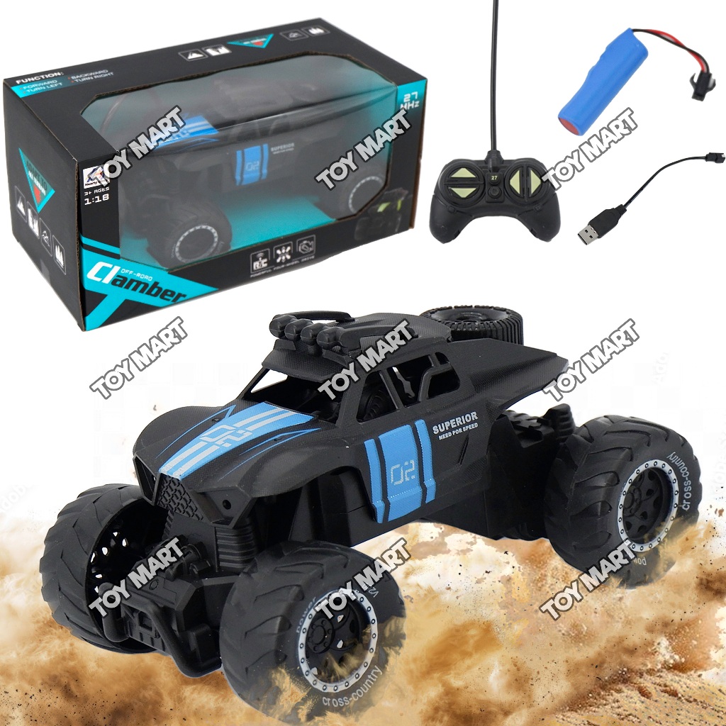 Remote Control Off-Road Monster Truck “Clamber” High-Speed 1:18 RC Car ...