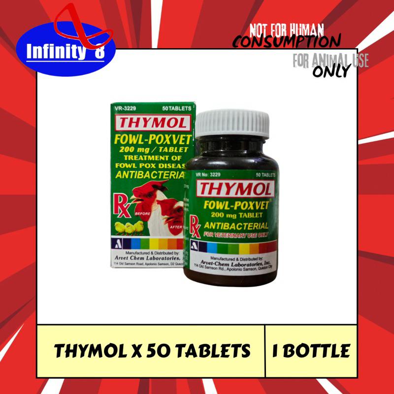 ARVET THYMOL TABLET (50 TABLETS/BOTTLE) | Shopee Singapore