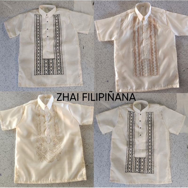BARONG TAGALOG WITH LINING(SHORT SLEEVES) | Shopee Singapore