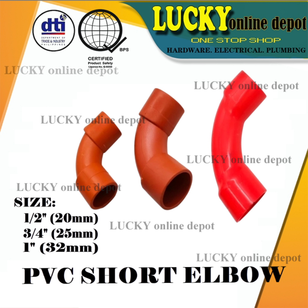 BLUE BEST ELECTRICAL PVC PIPE SHORT ELBOW (ORANGE CONDUIT ELBOW ...