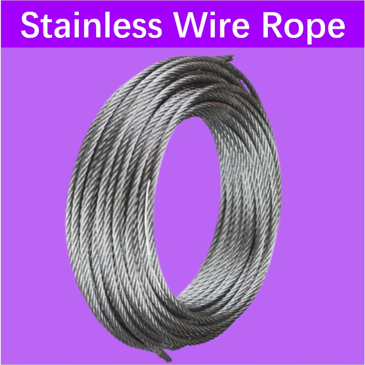 Mago 50-100 Meters 5mm Stainless Steel Wire Rope Grade 304 (Wire Type: 7x19) For Lifting-Pulling ...