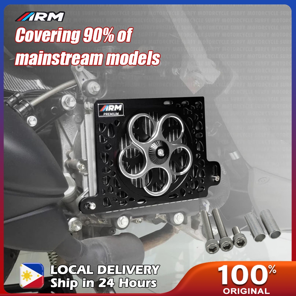 ARM Radiator Cover Aluminum Full CNC with Fan Spinner Design YAMAHA ...
