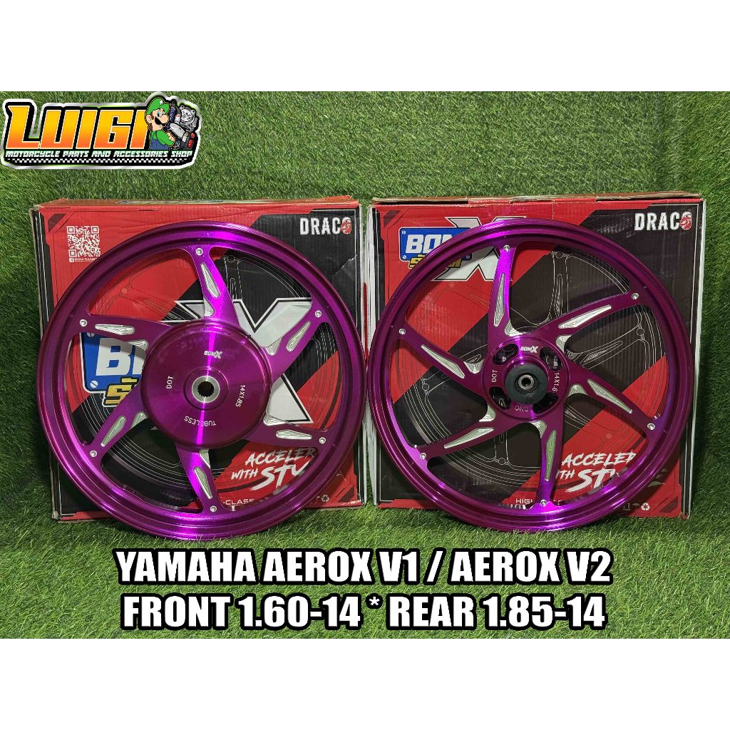 BOM RANGSIT CNC MAGS DRACO 14s 6 SPOKES YAMAHA AEROX V1 / AEROX V2 ...