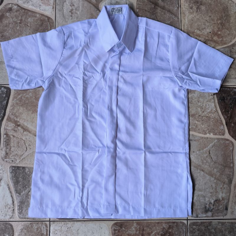POLO BARONG COVERED BUTTONS WHITE WITH SLIT(PITCH TWILL) | Shopee Singapore