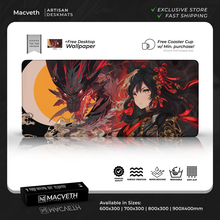 Macveth Mousepad | Ryumei Deskmat | Extended Large Gaming Mouse pad ...