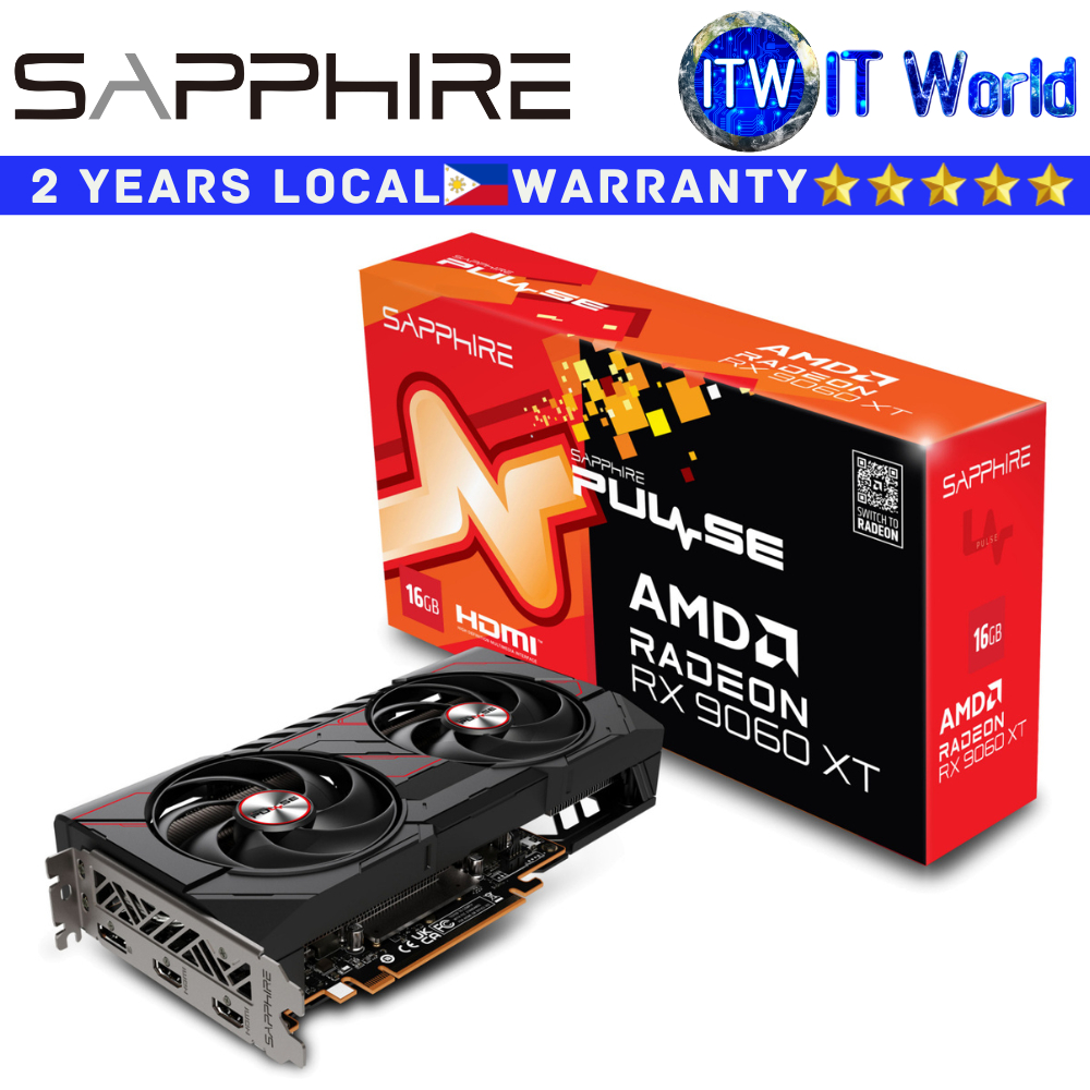 Itw | Sapphire RX 9060 XT 16GB GDDR6 Gaming OC PULSE AMD Radeon Graphic ...