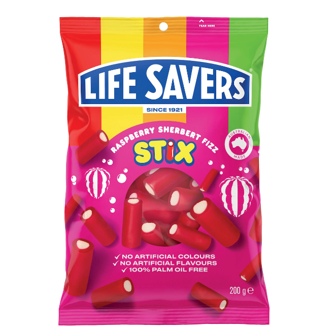 Life Savers Raspberry Sherbert Fizz Stix 200g (APR 2025) | Shopee Singapore
