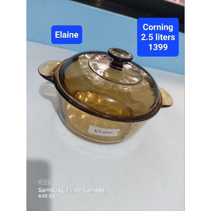 Corning glass cookware 2.5 liters (Elaine) | Shopee Singapore