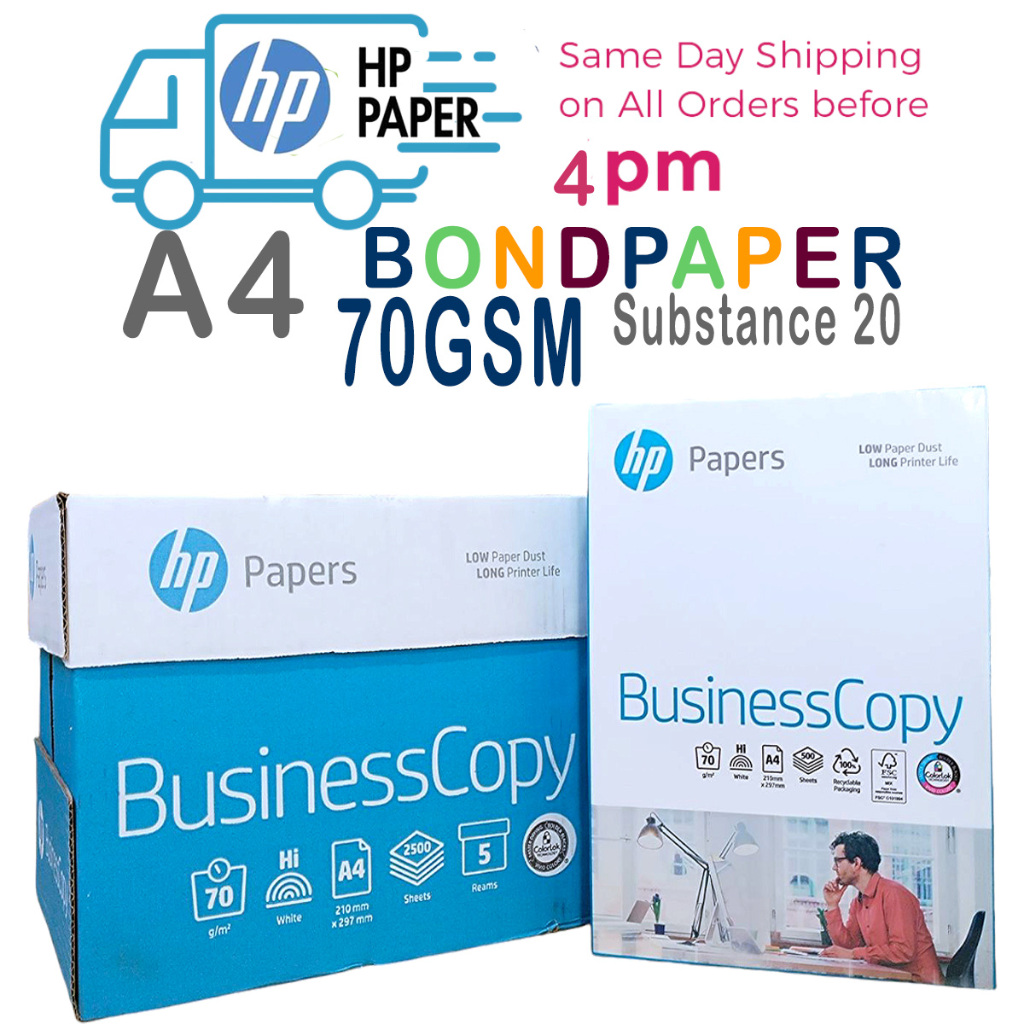 HP A4 Bond Paper 70GSM/Substance 20 - Print & Copy with Confidence ...