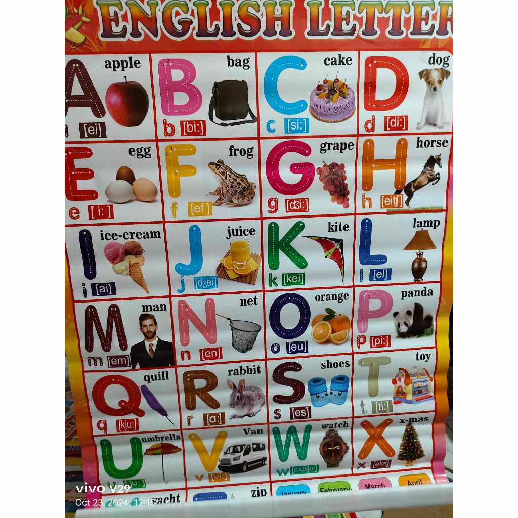 BIG SIZE CHART FOR EDUCATIONAL (67X97CM) | Shopee Singapore