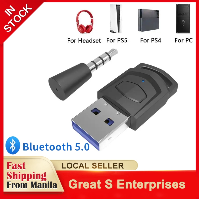 Bluetooth Transmitter Wireless Receiver for PS5 PS4 PC USB Dongle Audio ...