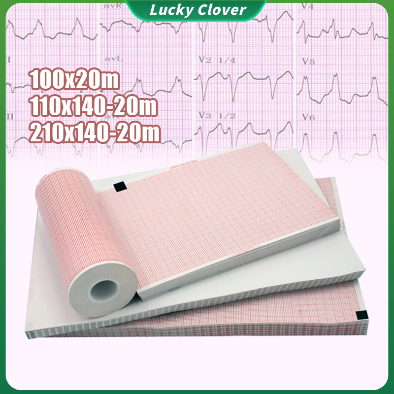ECG Recording Paper 110mmx20m ECG Paper Red Grid Thermal Diagnostic ...