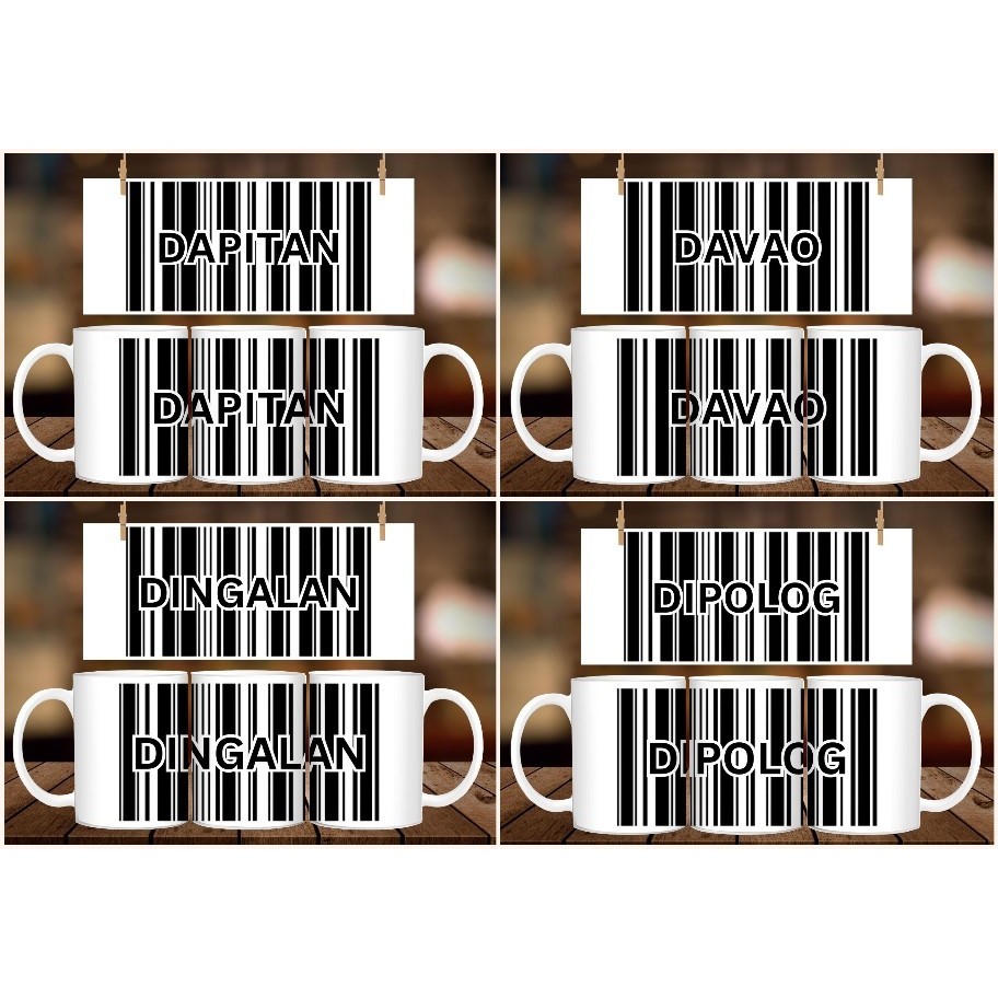Barcode Mug Local Style Design 11oz w/ box Souvenir - (Dapitan, Davao ...