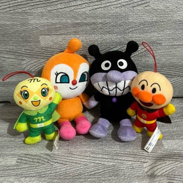 Bandai Anpanman BaikinMan DokinChan Melonpanna Plush Toys Strap ...
