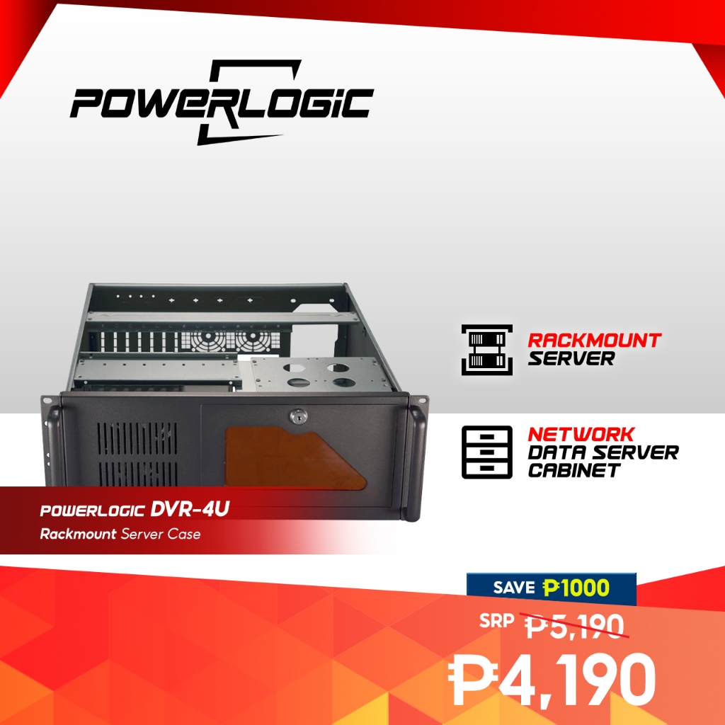 POWERLOGIC DVR-4U Rackmount Server Case Chassis Casing Network Data ...