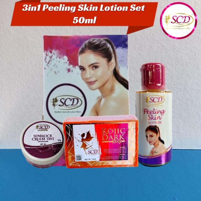 SCD Whitening Face and Body Peeling Lotion Small Set 50ml | Shopee ...