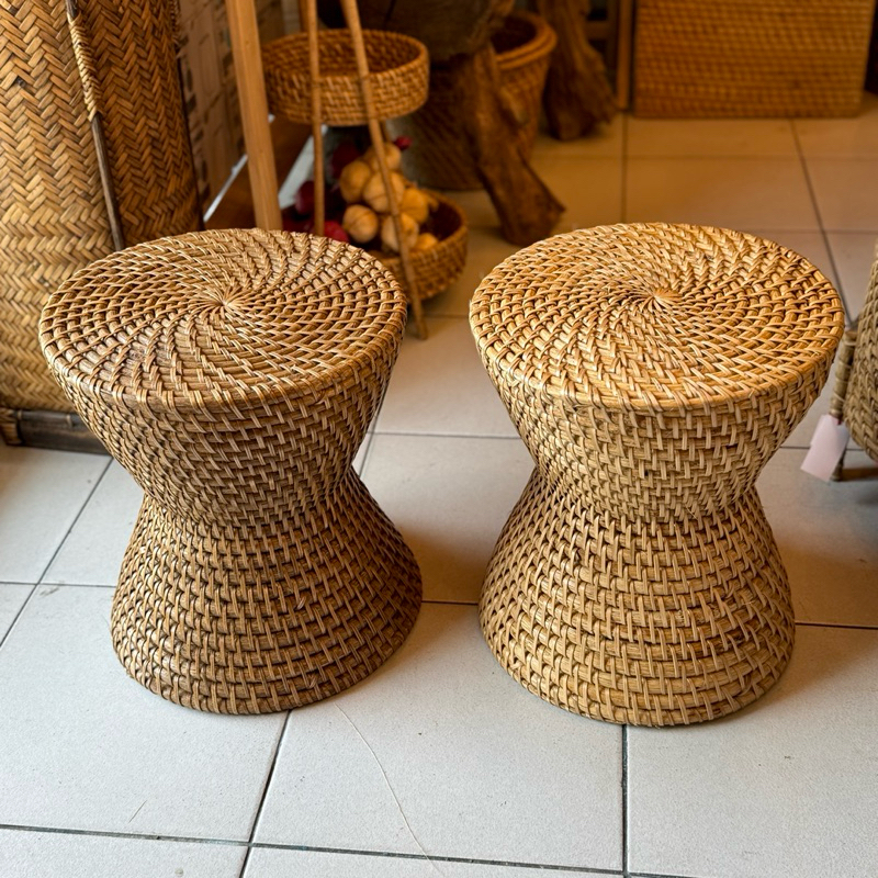 Handwoven rattan | labtang | kiddie stool | plant pedestal | Shopee ...
