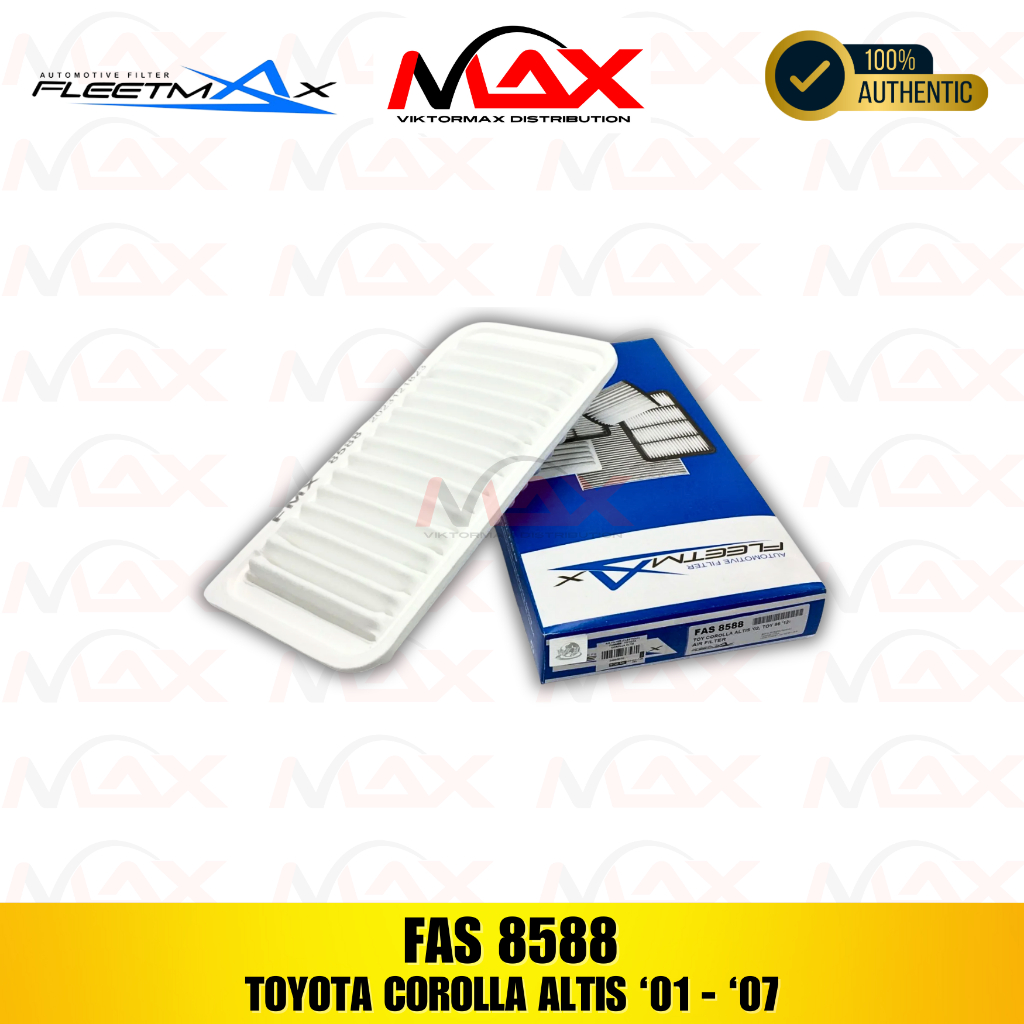 FAS-8588 FLEETMAX AIR FILTER FOR TOYOTA COROLLA ALTIS 01-07 | Shopee ...