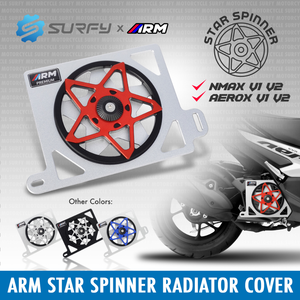 ARM Star Spinner Radiator Cover V3 Metallic Finish Design Full Alloy ...