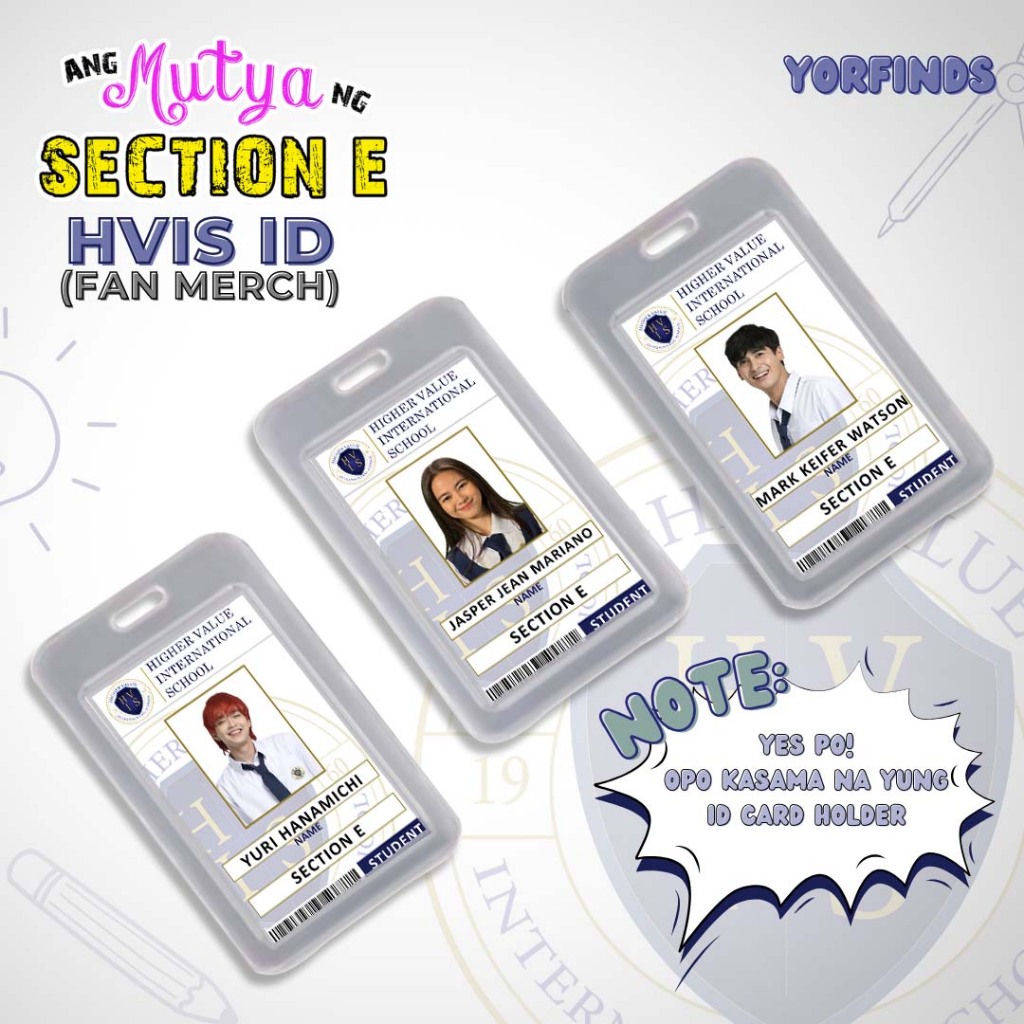 AMNSE (Ang Mutya ng Section E) - HVIS ID with ID Card Holder, Back to Back Photos | Shopee Singapore