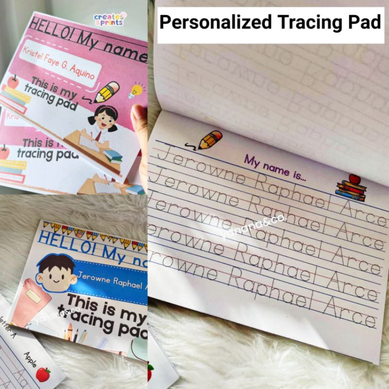 Personalized Tracing Pad (Name, Alphabet, Numbers, etc.) | Shopee Singapore