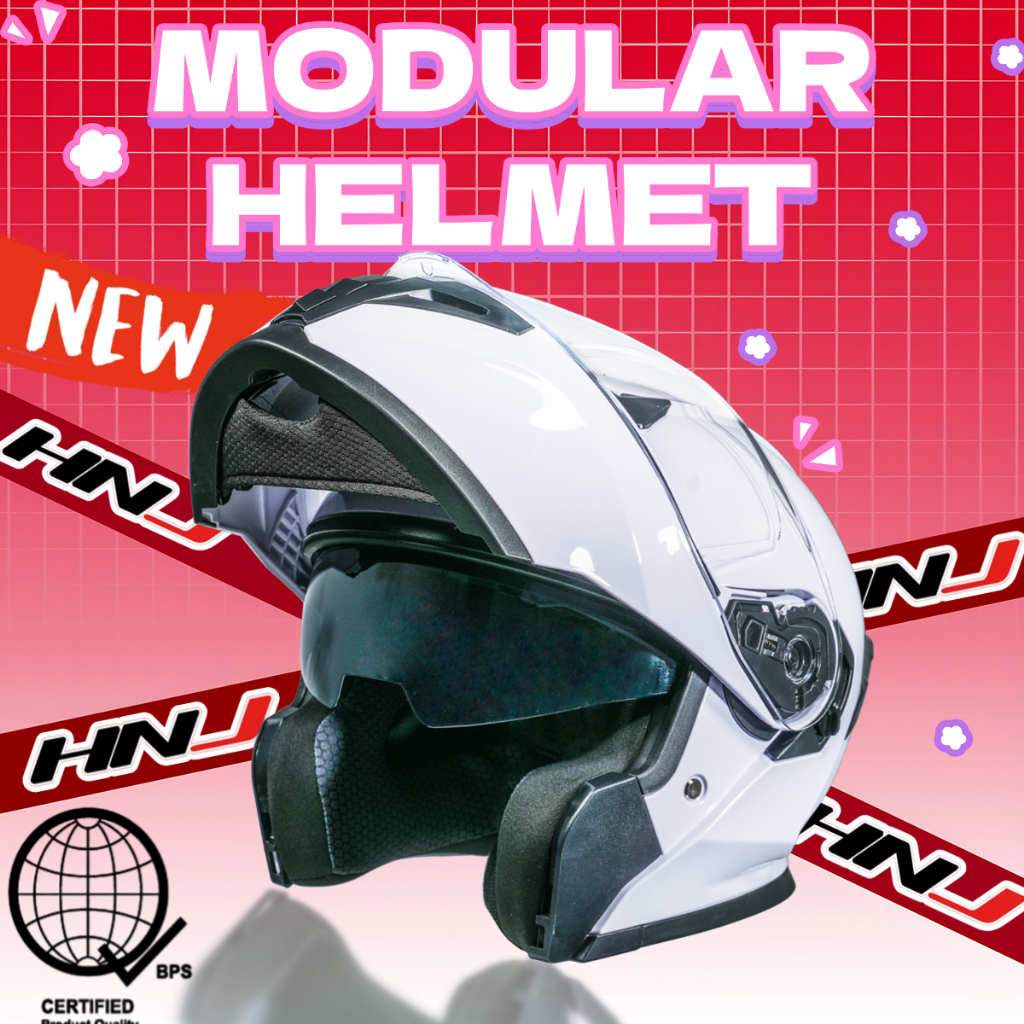 HNJ YM-617 Modular Full Face helmet Dual Visor for Motorcycle with ...