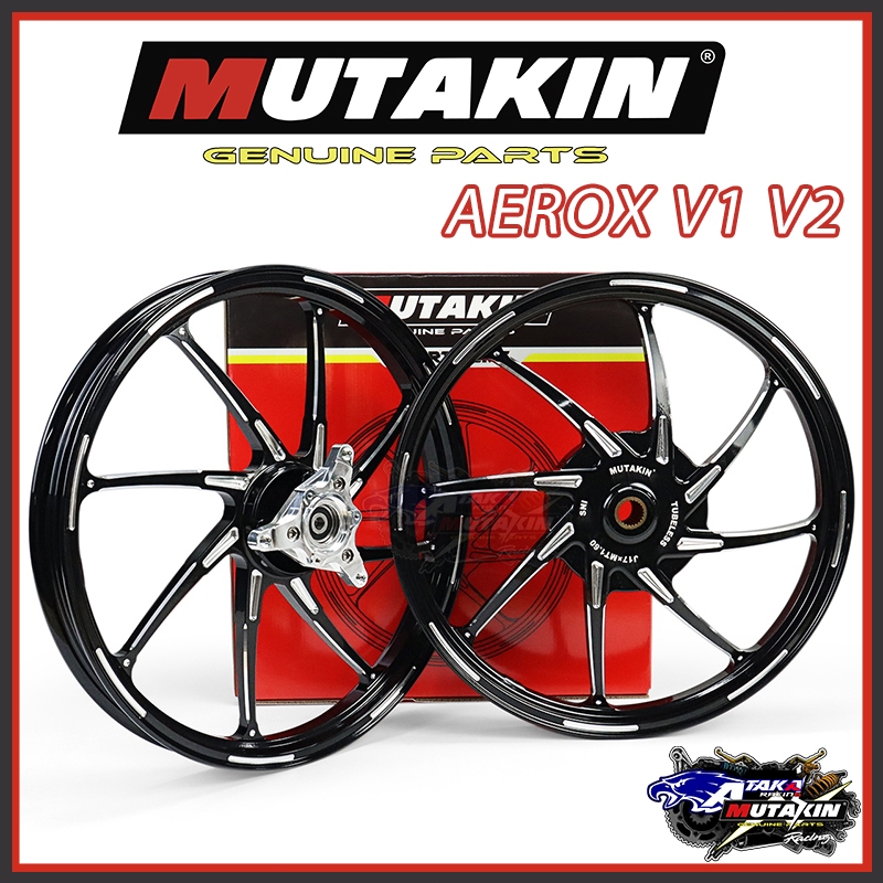 MUTAKIN CNC RB8 Mags For Yamaha AEROX V1 V2 Front Disc 3 Holes Rear ...