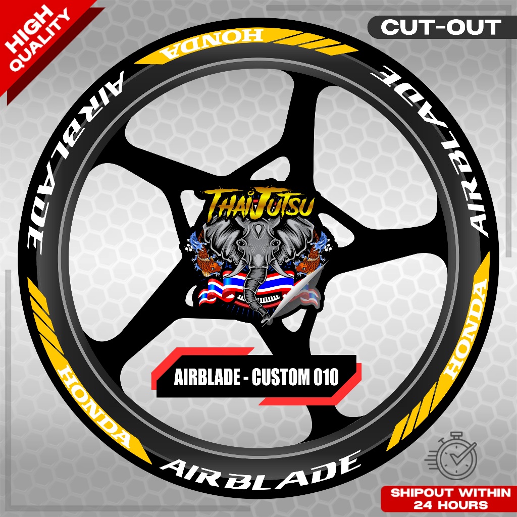 AIRBLADE 150/160 MAG STICKER SET ( 2 MAGS )- CUSTOM 010 | VINYL ...