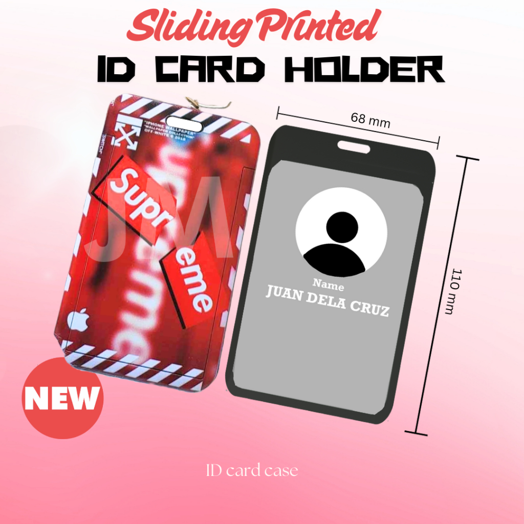 Stylish Supreme Design Id Card Holder and Name Tags | Shopee Singapore
