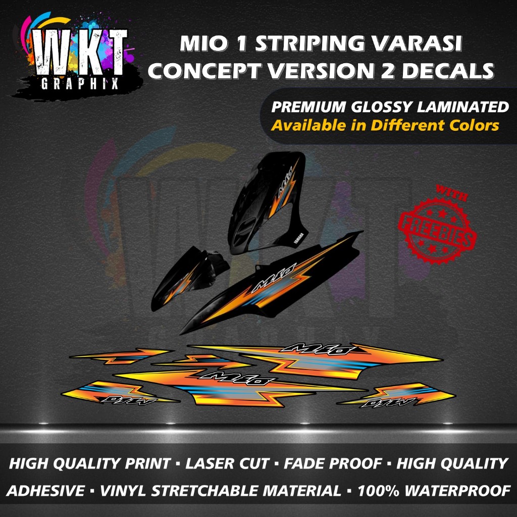 YAMAHA MIO 1 STRIPING VARASI CONCEPT VERSION 2 DECALS STICKER ...